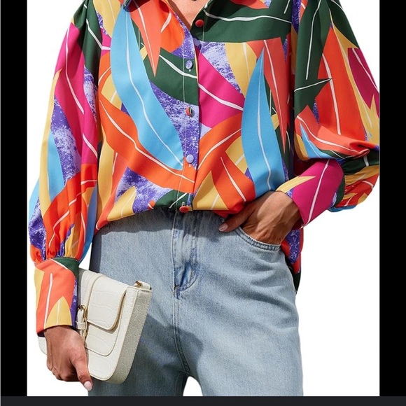 Amazon | Tops | Colorful Abstract Shirt 4x | Poshmark